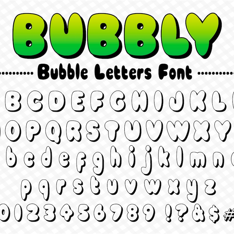 Bubble Letters - Etsy