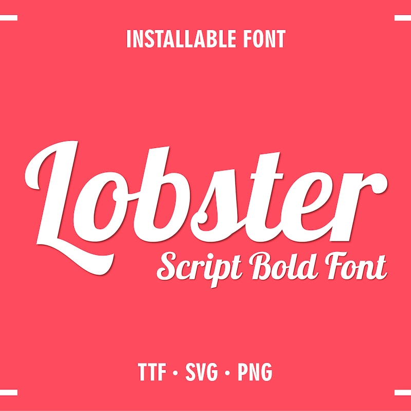 Lobster Download Font - Etsy
