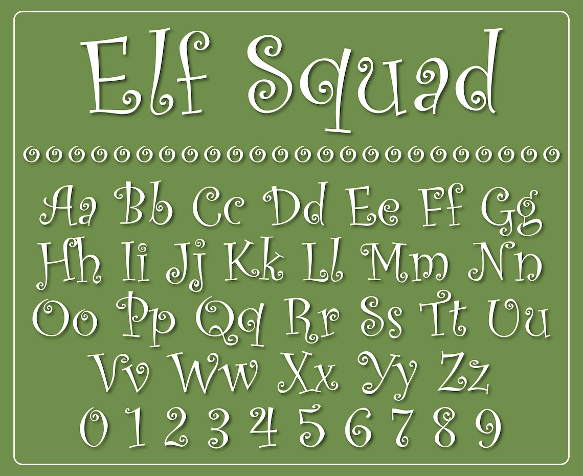 Curly Font Elf Font Curly Cursive Font Curly Script Font Curly Font ...
