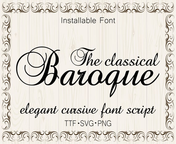 Baroque Font Ttf Svg Files Cursive Font Wedding Font - Etsy Finland