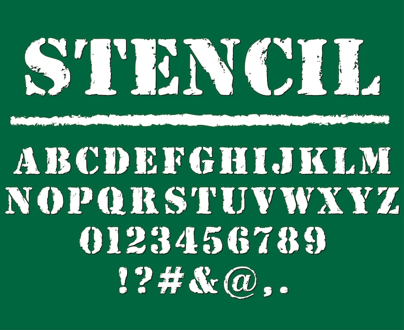 Stencil Font Army Font Military Font Military Stencil Font Army Stencil ...
