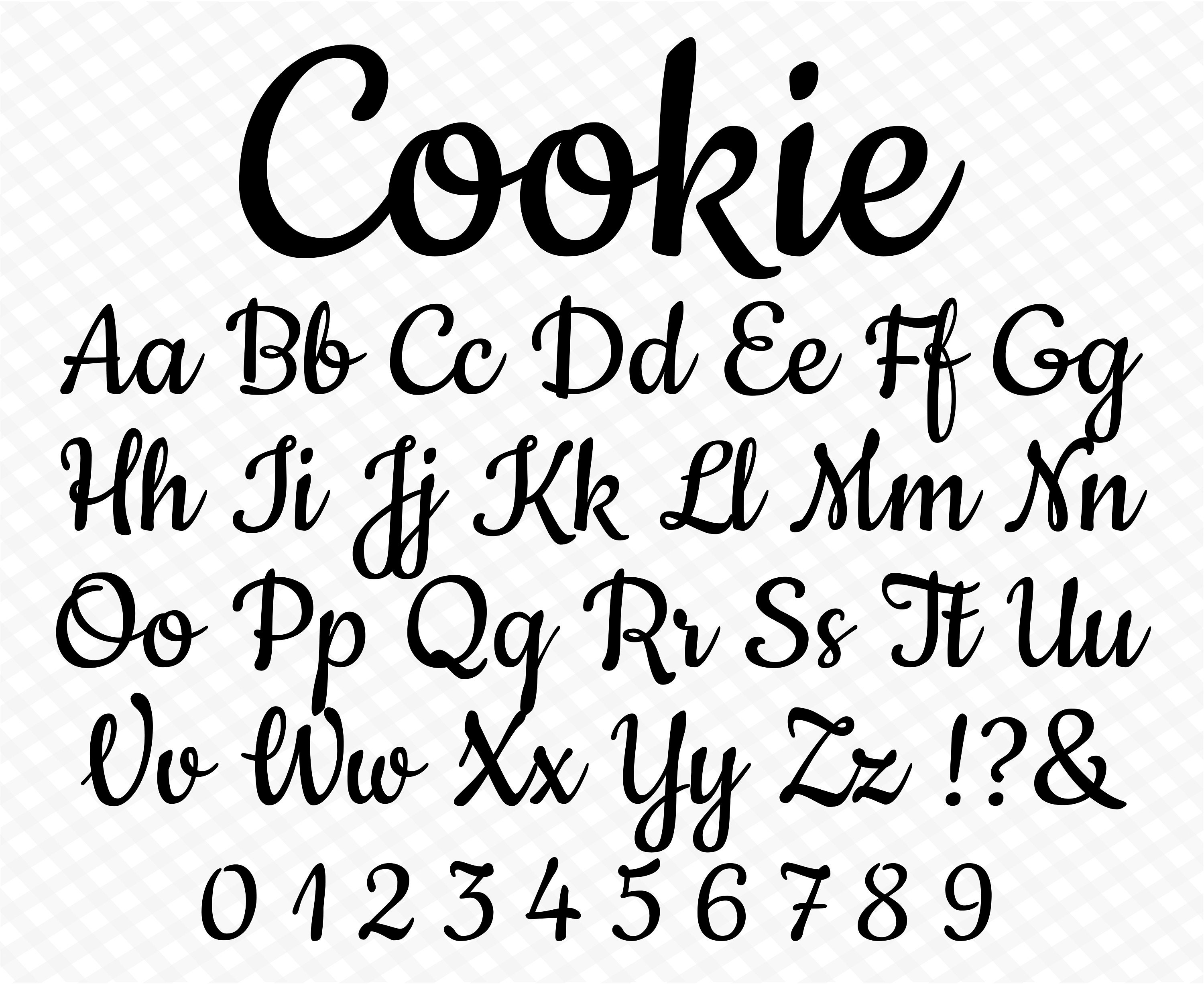 Cookie Font Fortune Cursive Font Cookie Font Chocolate Cookies Font ...