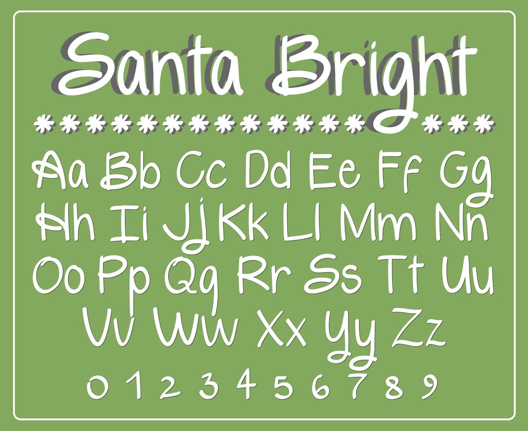Santa Font Christmas Font Santa Claus Font Holiday Font Merry Christmas ...