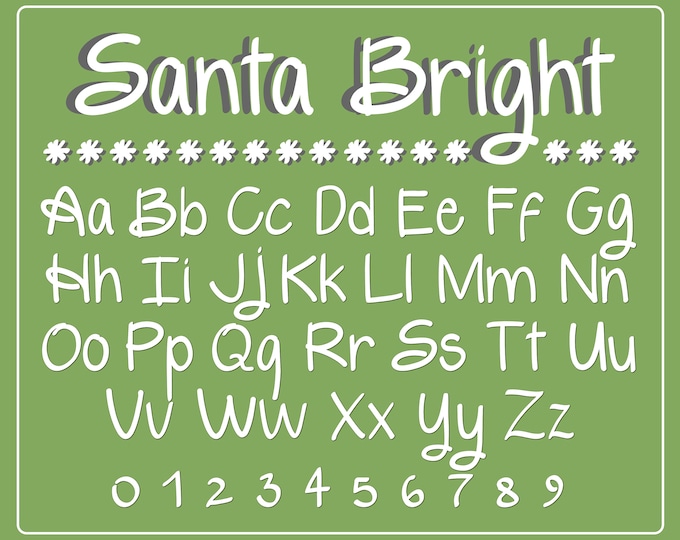 Christmas Fonts Christmas Font Monogram Christmas Script Santa Font ...