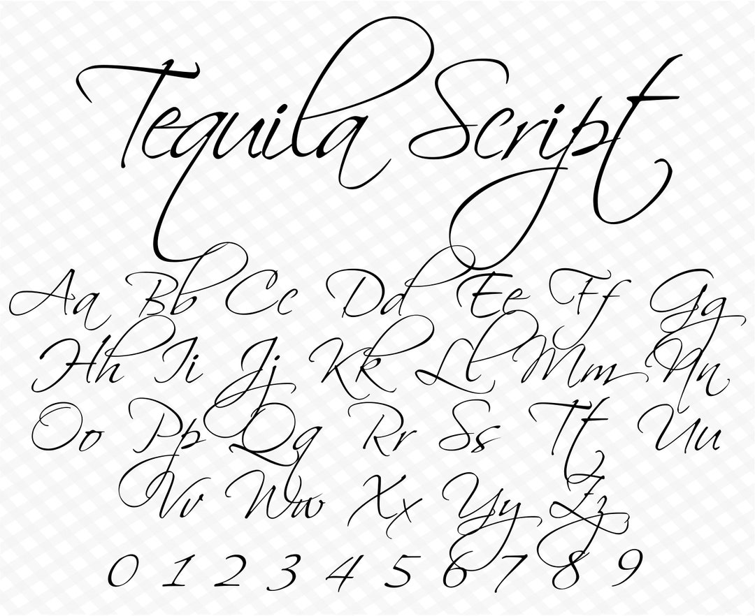 Tequila Font Ttf Svg Files Cursive Font Wedding Font Tequila Font Ttf Svg Files Cursive Font Wedding Font