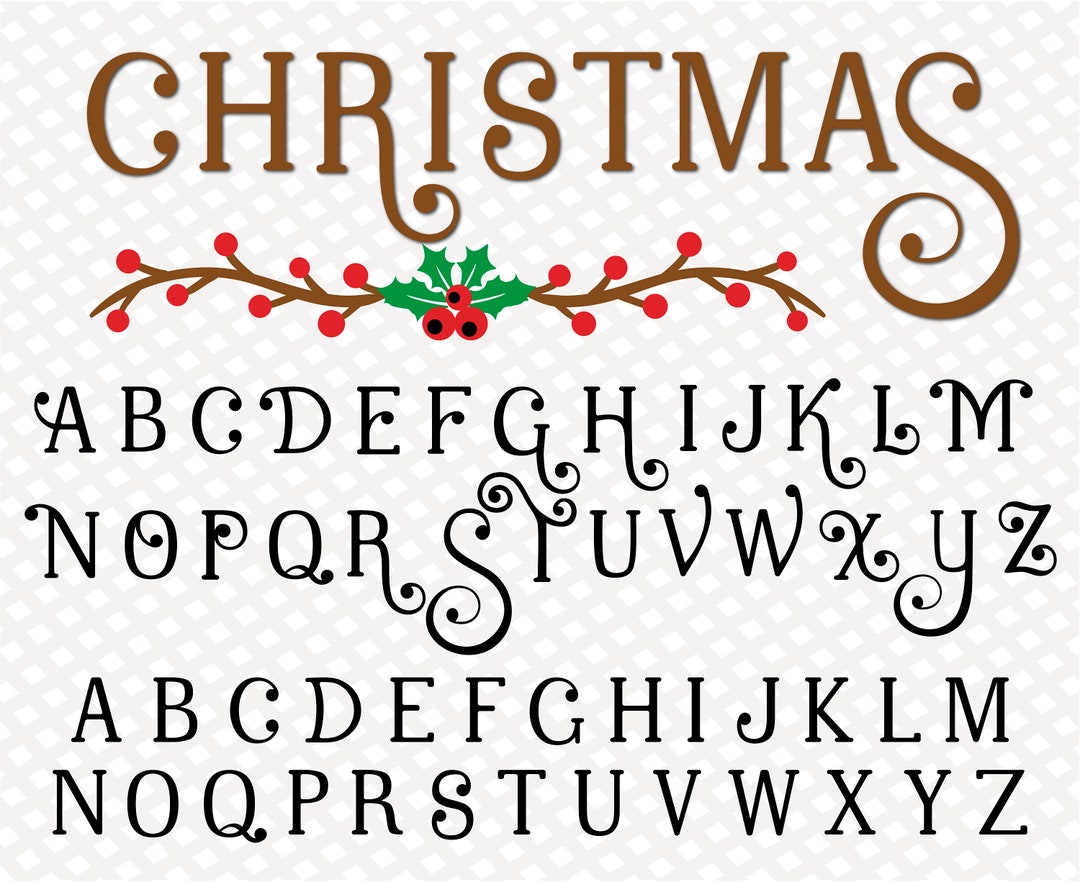 Christmas Script Christmas Font Christmas Monogram Font Festive Font ...