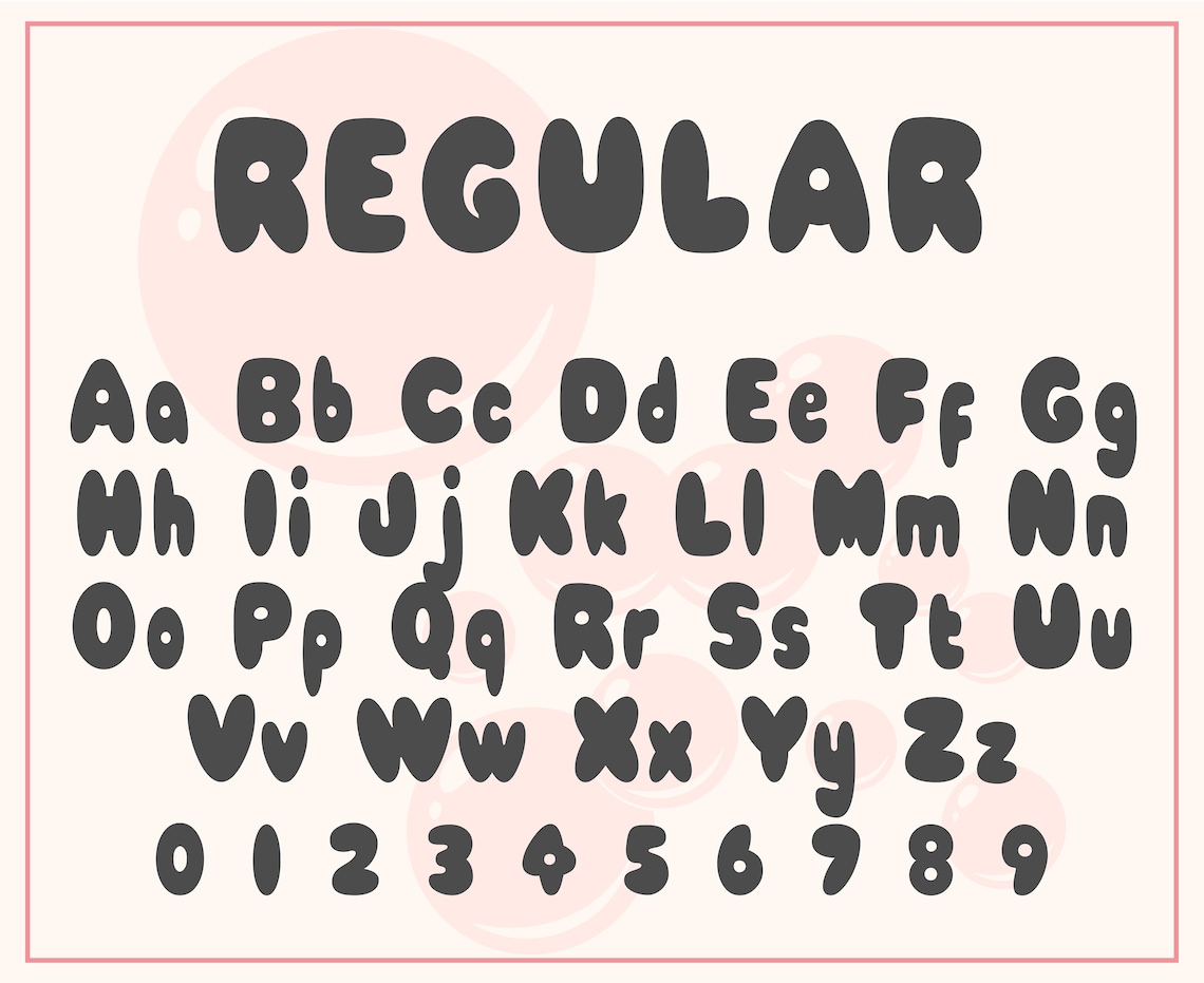 Bubbly Font TTF SVG Bubbly Letters Font Graffiti Bubble - Etsy