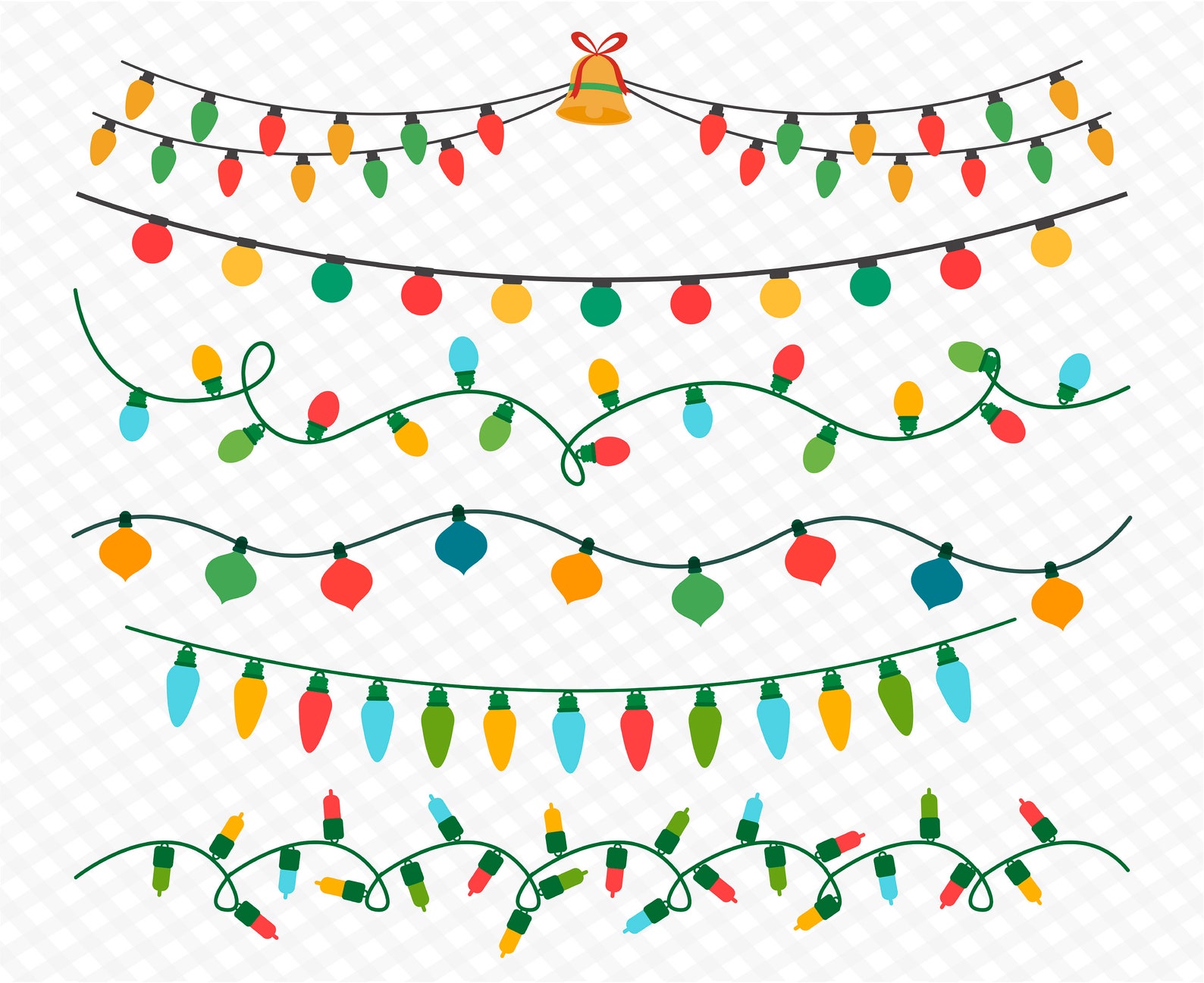 Christmas Lights Svg Christmas Light Bulb Svg Christmas Garland Svg ...