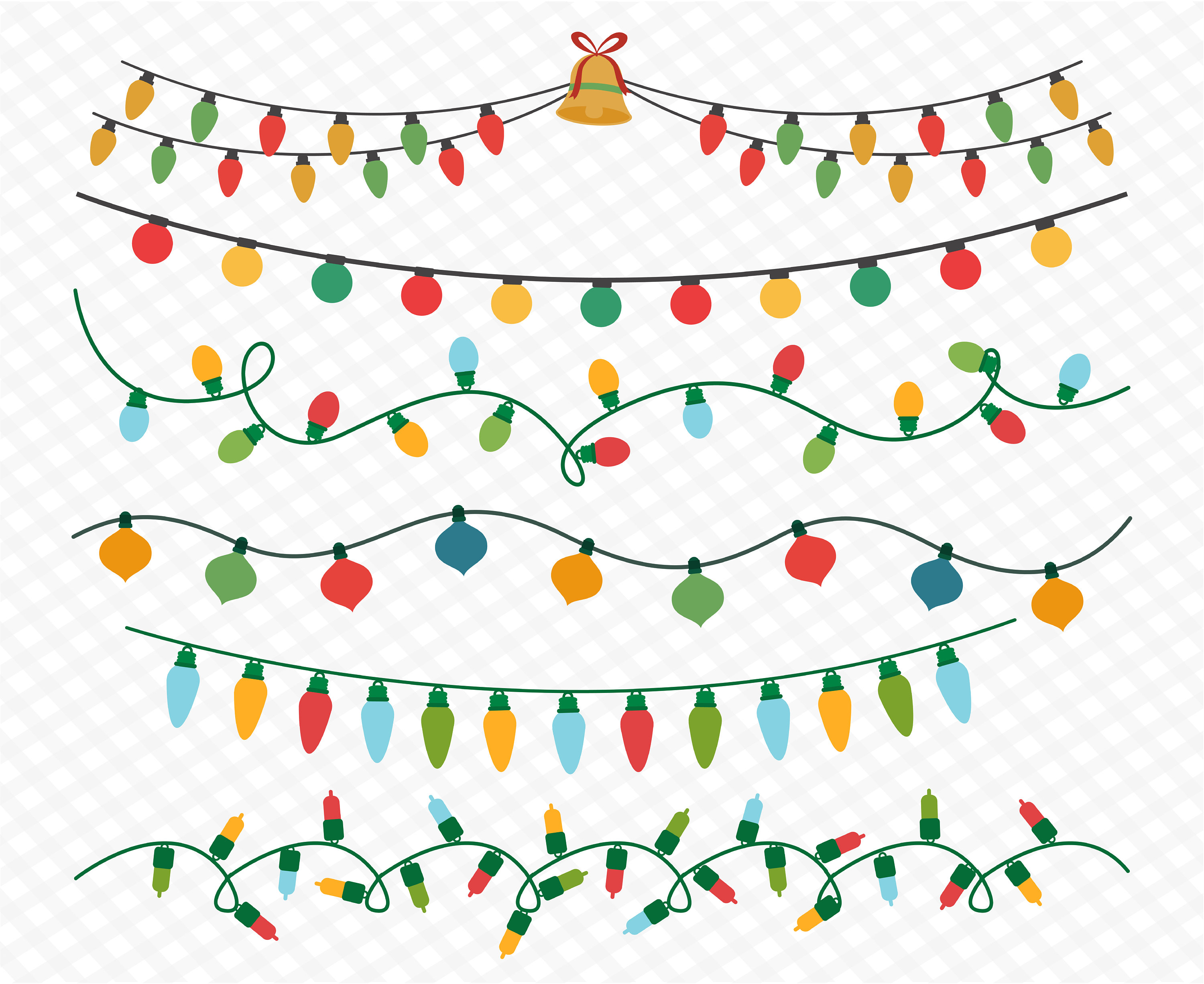 Christmas Lights Svg Christmas Light Bulb Svg Christmas Garland Svg ...