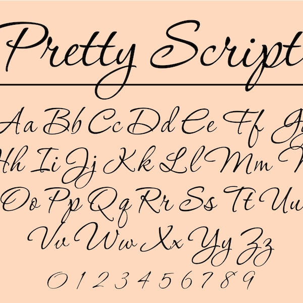 Pretty Writing Font - Etsy