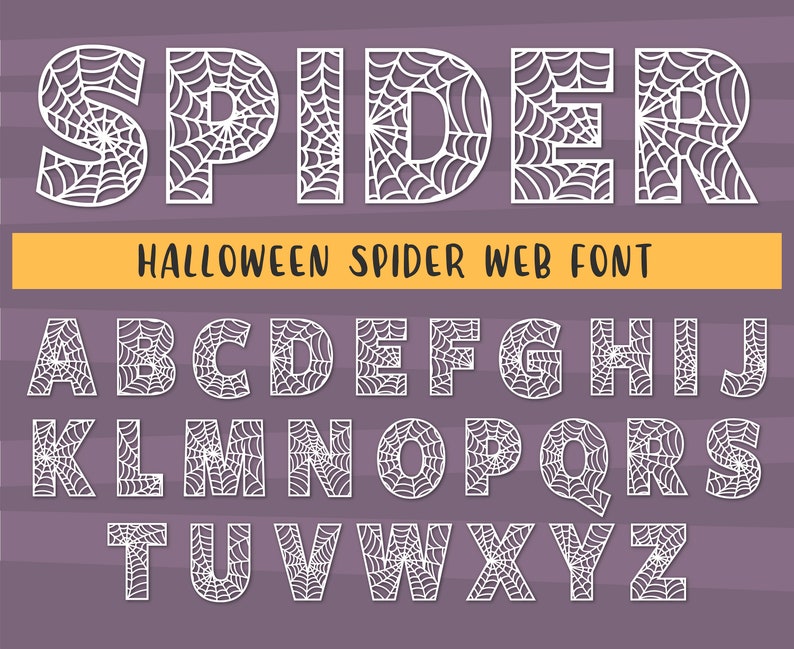 Spider Web Font Halloween Font Halloween Spider Font Scary Font Spooky ...