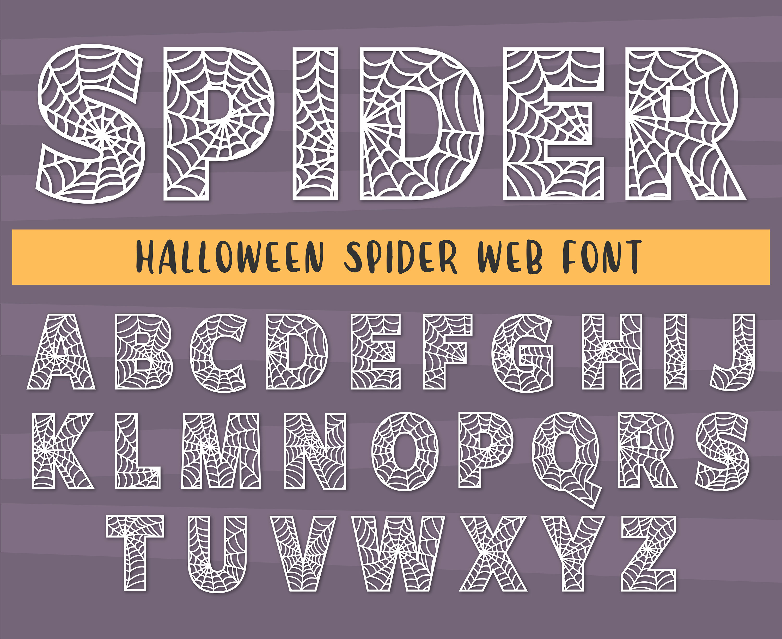 Spider Web Font Halloween Font Halloween Spider Font Scary Font Spooky Font Spider Letters Svg ...