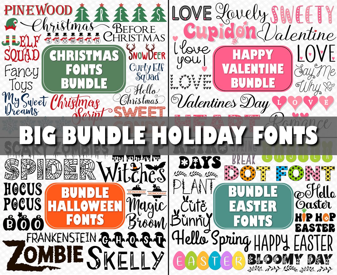 Bundle Fonts Bundle Holiday Fonts Bundle Fonts Svg Bundle Fonts Ttf ...