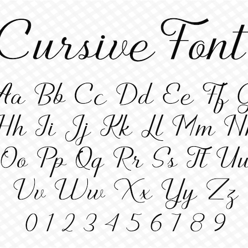 Cursive Letters Font Wedding Font Cursive Font Cursive Script - Etsy ...