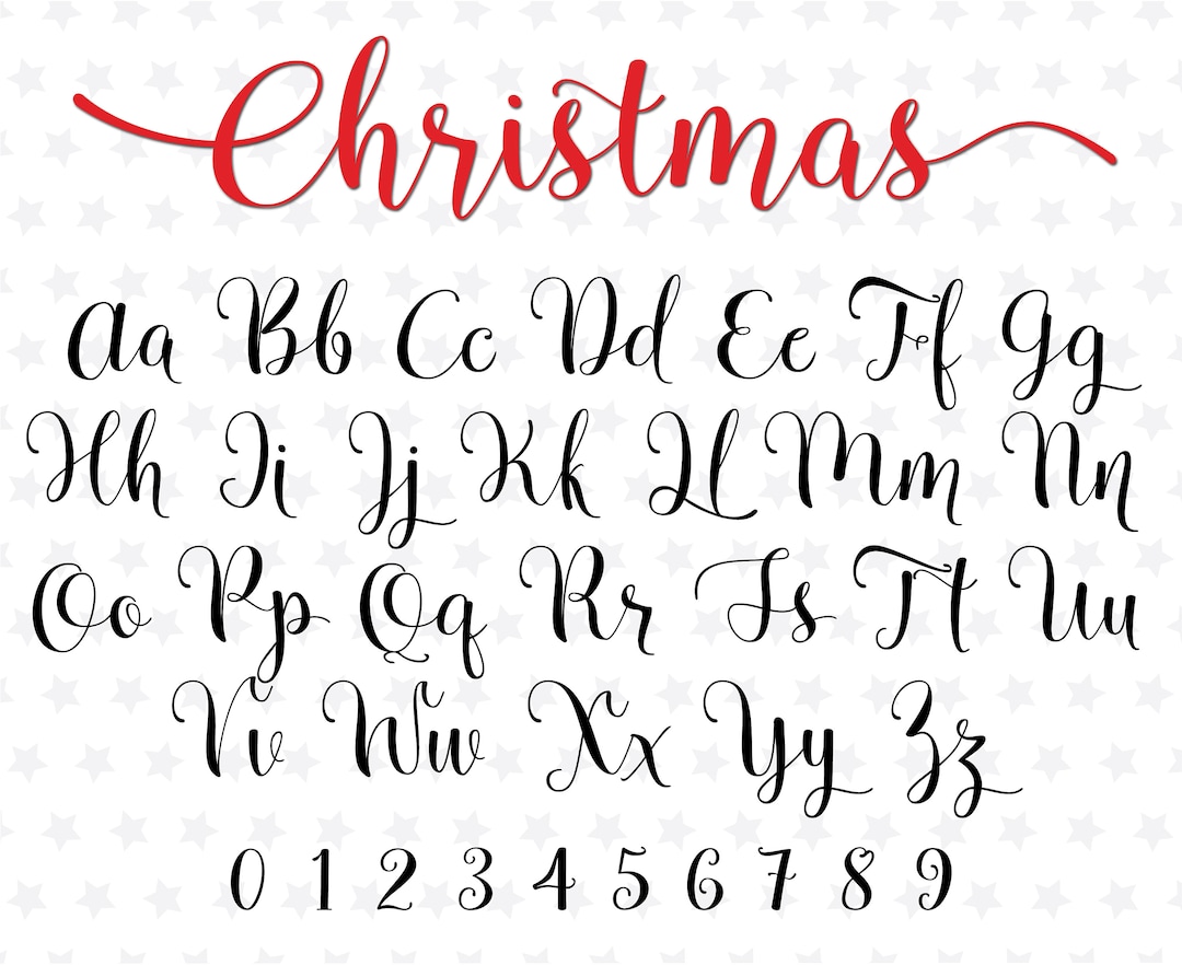 Christmas Font TTF SVG PNG Christmas Script Christmas Font Monogram ...