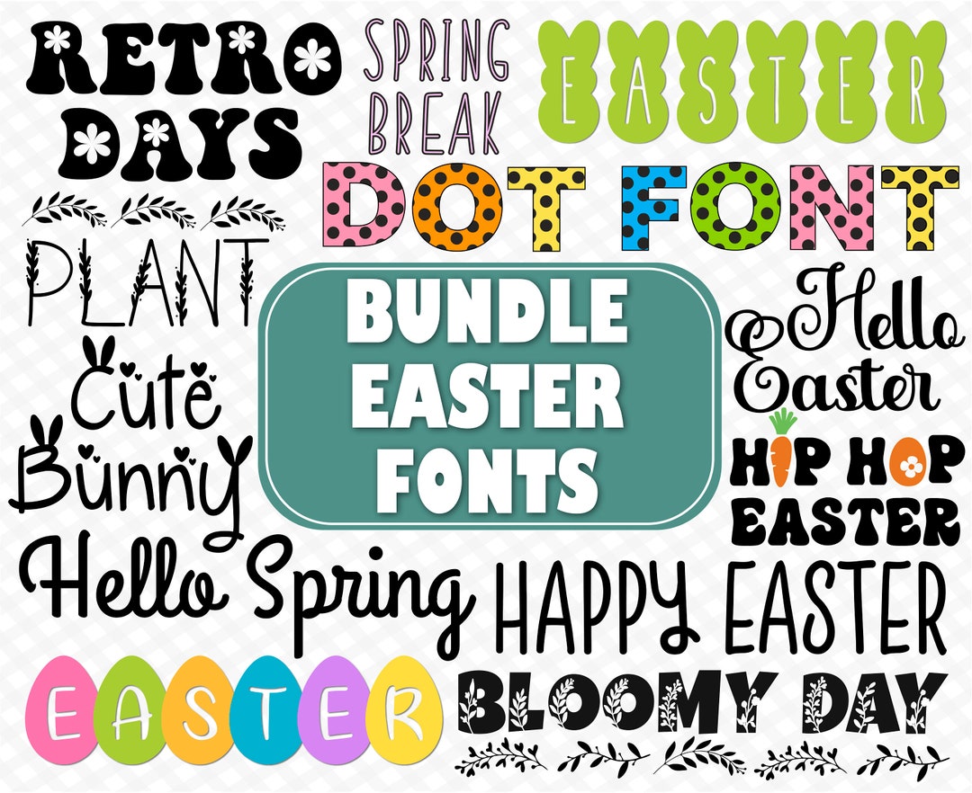 Easter Fonts Easter Script Font Easter Egg Font Easter Bunny Font ...