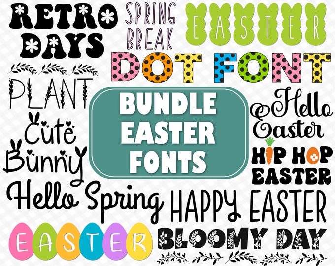 Easter Fonts Easter Script Font Easter Egg Font Easter Bunny Font ...