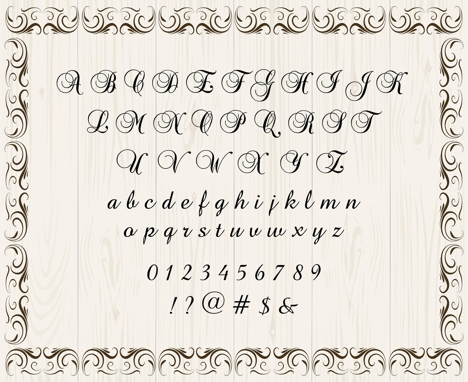Baroque Font Ttf Svg Files Cursive Font Wedding Font - Etsy