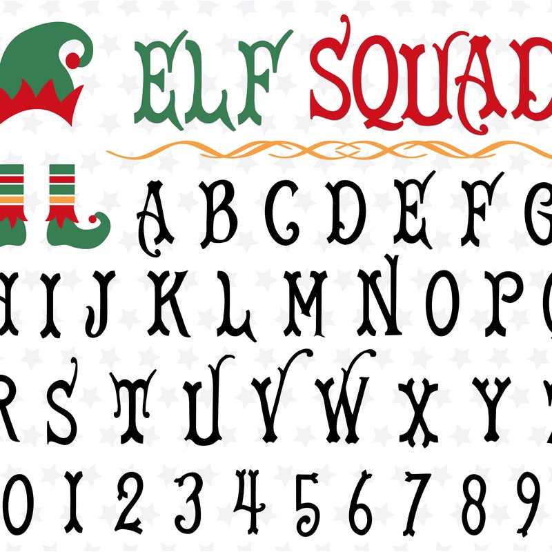Christmas Fonts Svg - Etsy