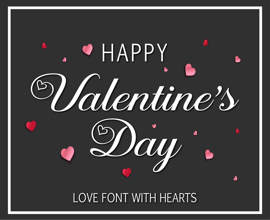 Valentine's Day Font Valentine Font Wedding Font Heart Font Heart Font ...