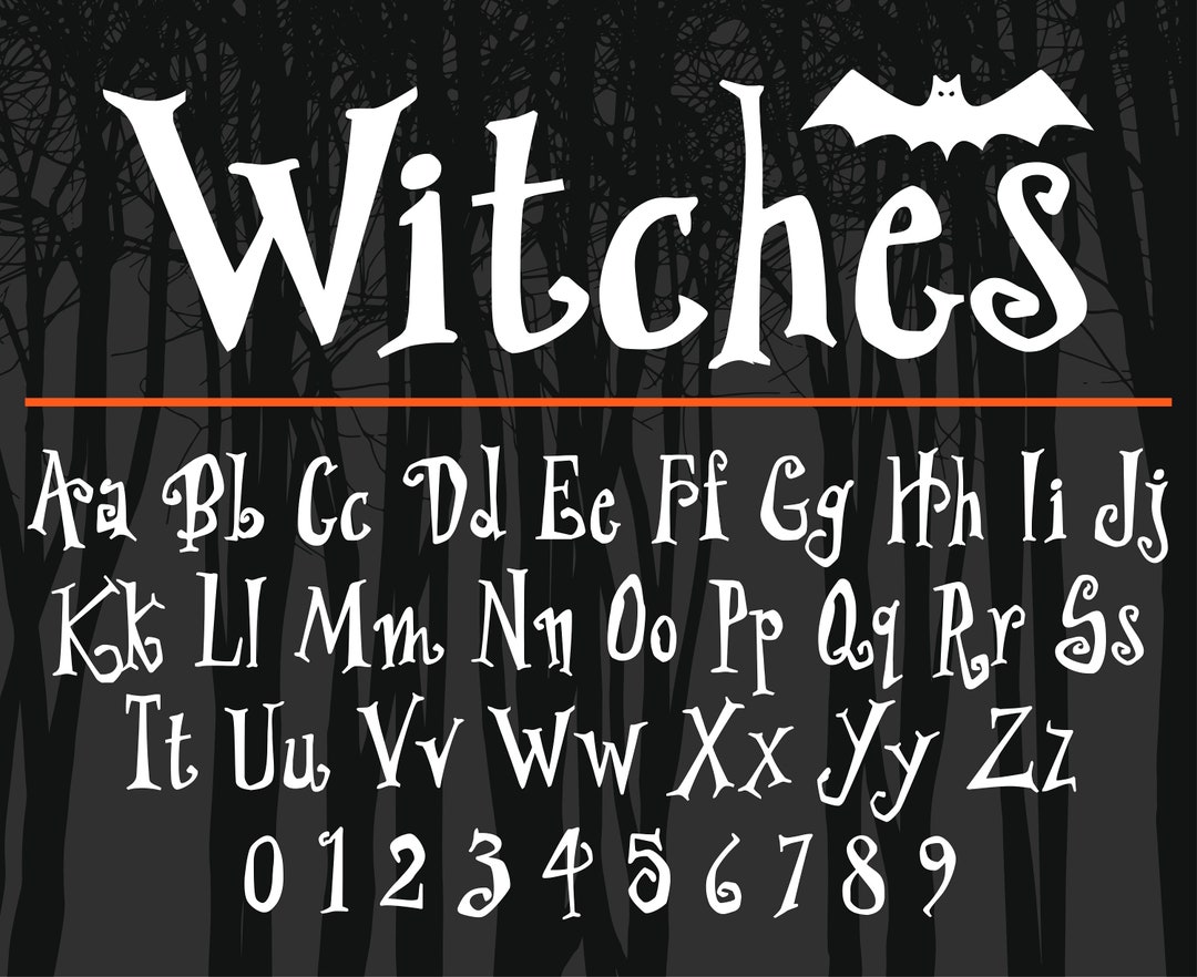 Halloween Font Witch Font Halloween Witch Font Witches Alphabet Font ...