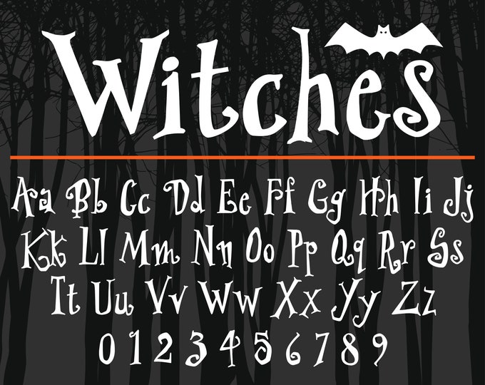 Halloween Font Witches Font Scary Font Spooky Font Happy Halloween Font ...