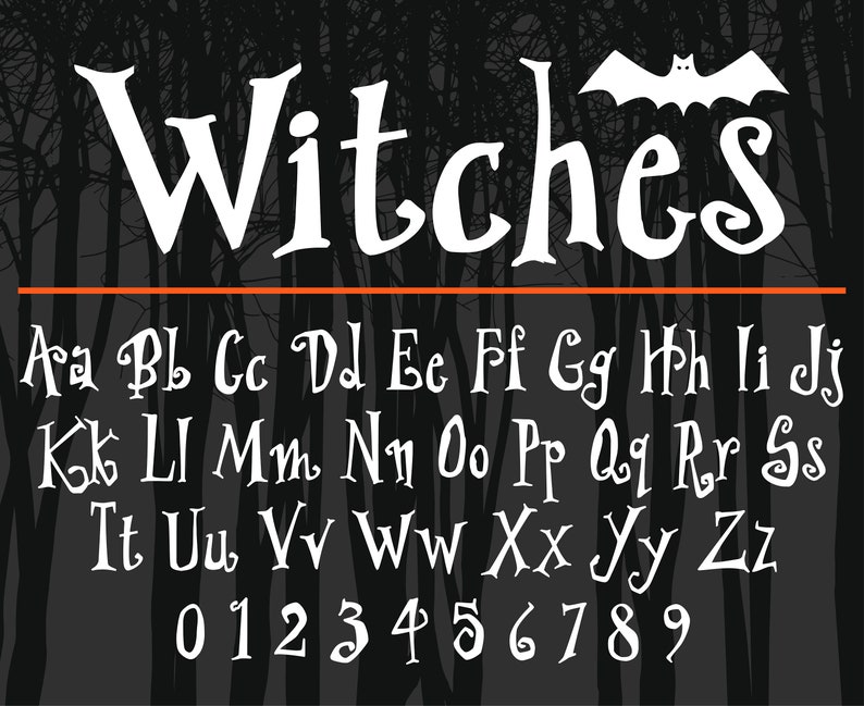 Halloween Font Witch Font Halloween Witch Font Witches Alphabet Font ...