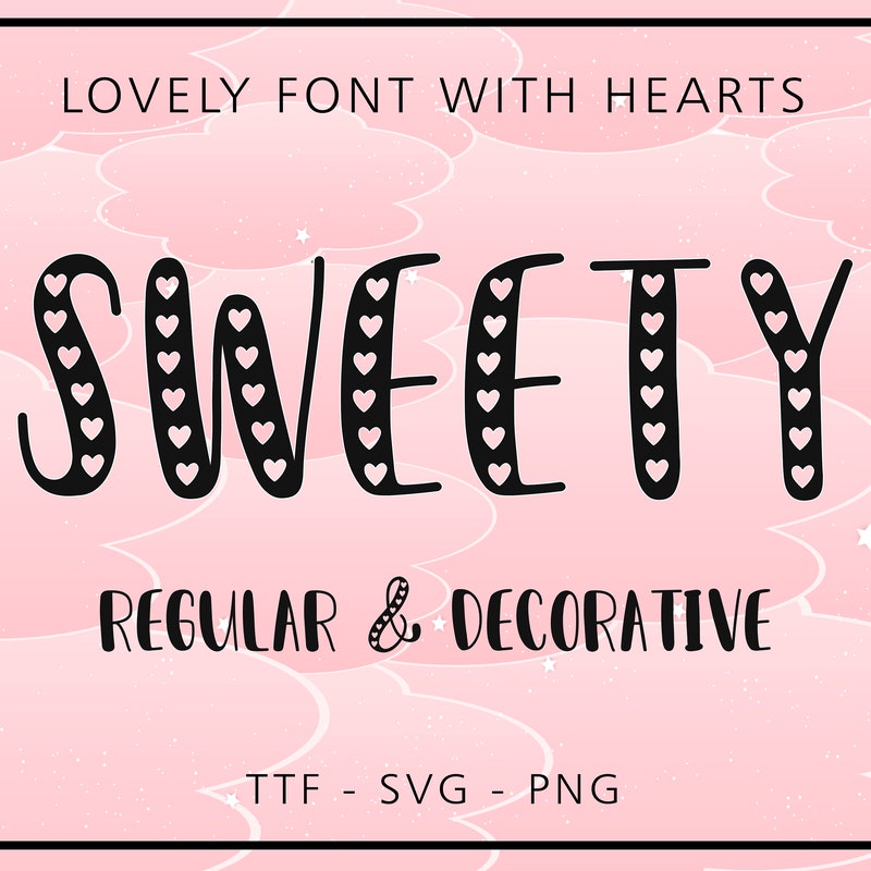 Heart Font Svg - Etsy