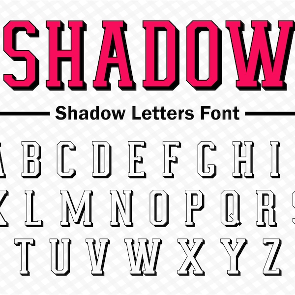 Shadow Font Block Font - Etsy