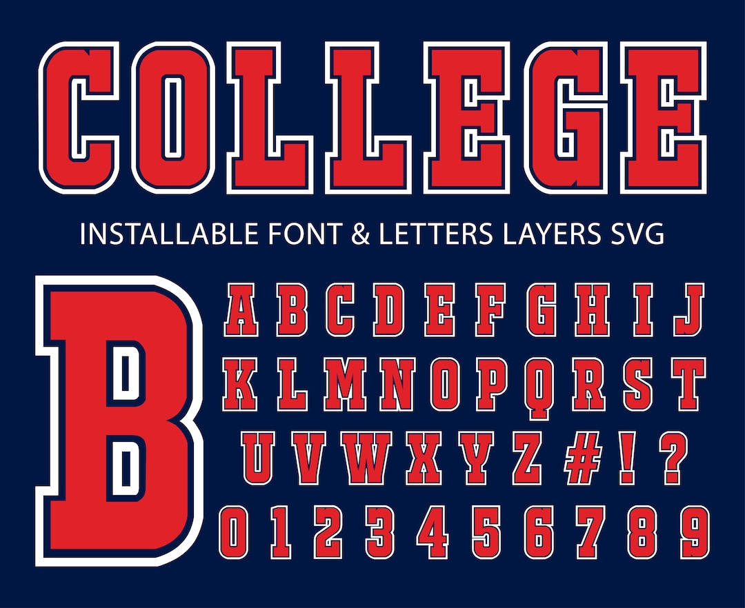 College Font Varsity Font Sport Font Football Font Baseball Font Soccer ...