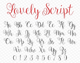 Cursive Font Wedding Font Vintage Cursive Font Lovely Font Old Cursive ...