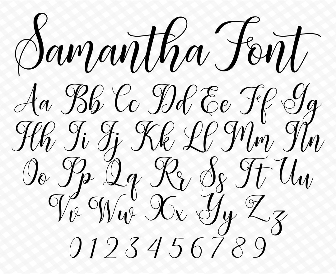 Cursive Schrift Samantha Schrift Einladung Schrift Hochzeitsschrift ...
