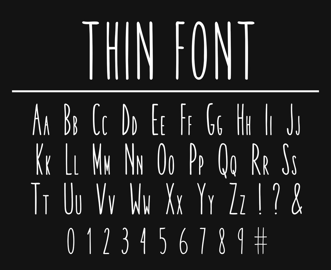 Thin Font Tall Font Skinny Font Thin Script Font Tall Thin Font Thin ...
