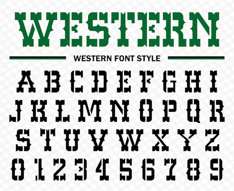 Western Font Cowboy Font Western Monogram Whiskey Font Old West Font ...