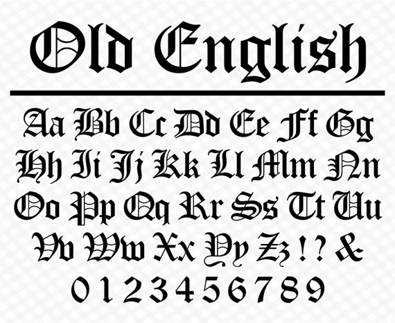 Old English Script Font