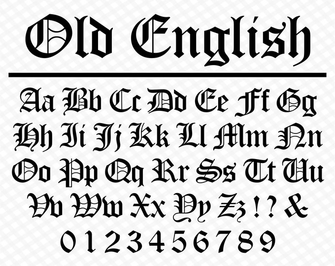 Old English Font Old English Style Font Old English Letters Old English ...