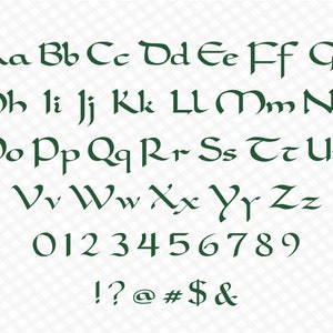 Celtic Font Irish Font Gaelic Font Celtic Letterig Font Celtic Script ...