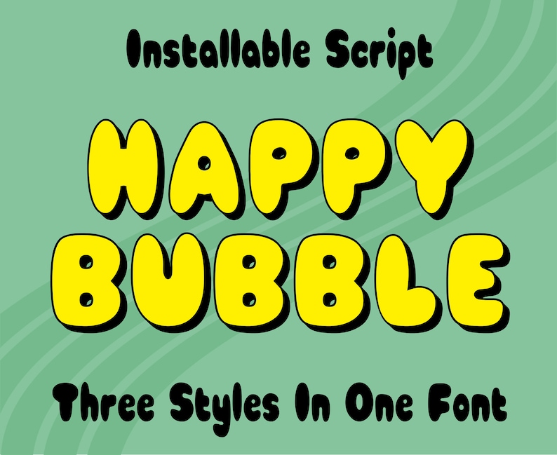 Bubbly Font TTF SVG Bubbly Letters Font Graffiti Bubble - Etsy