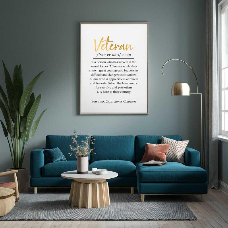 Custom Veteran Definition Gift for Veteran Day Day Poster No Frame for ...