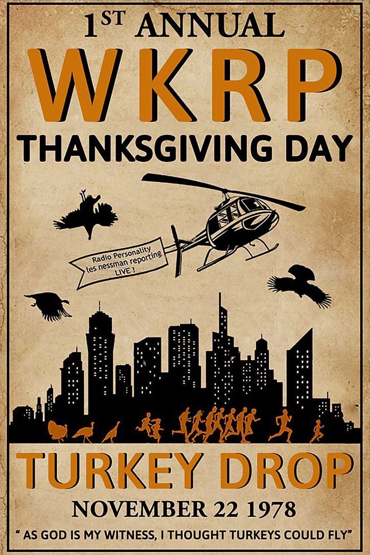 1st Annual Wkrp Thanksgiving Day Les Nessman Reporting Live Poster - Etsy