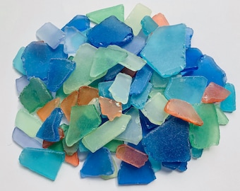 Sea Glass Ocean Beach Mix Bulk Light Green Yellow Aqua Turquoise Blue ...