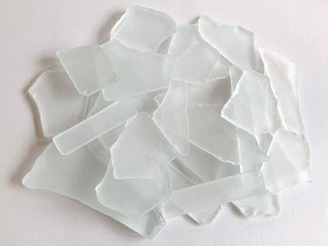 Sea Glass Ocean Beach Mix Bulk Frosted Clear White Tumbled Glass - Etsy