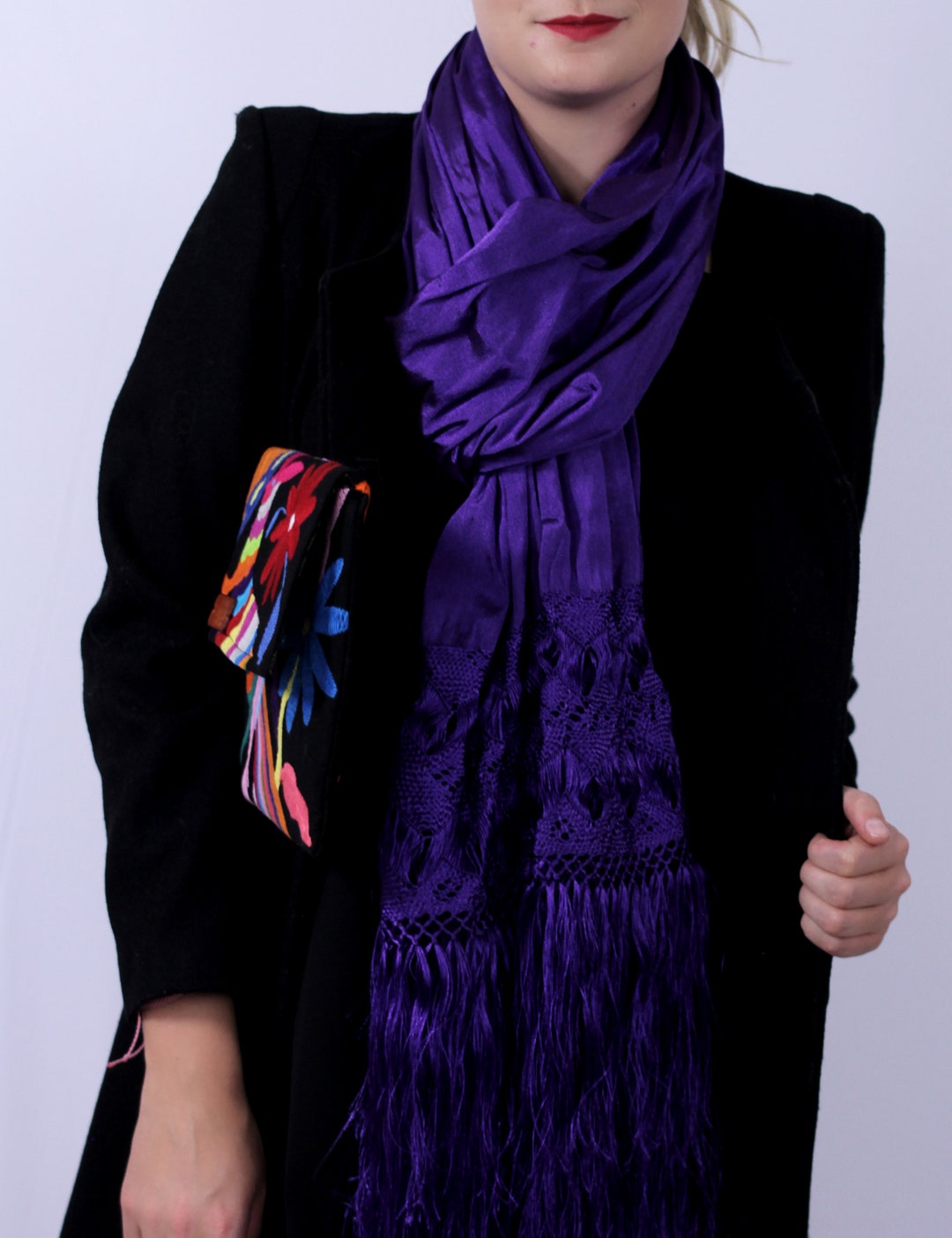 Shawl | Mexican Rebozo | Silk Art | Handmade - Etsy