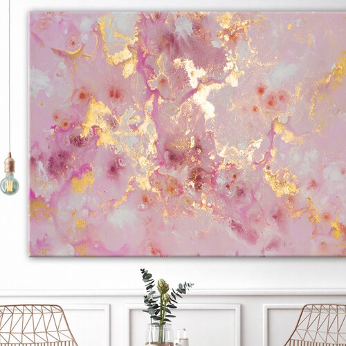 Geometric Prints Printable Wall Art Set of 3 Rose Gold Pink | Etsy