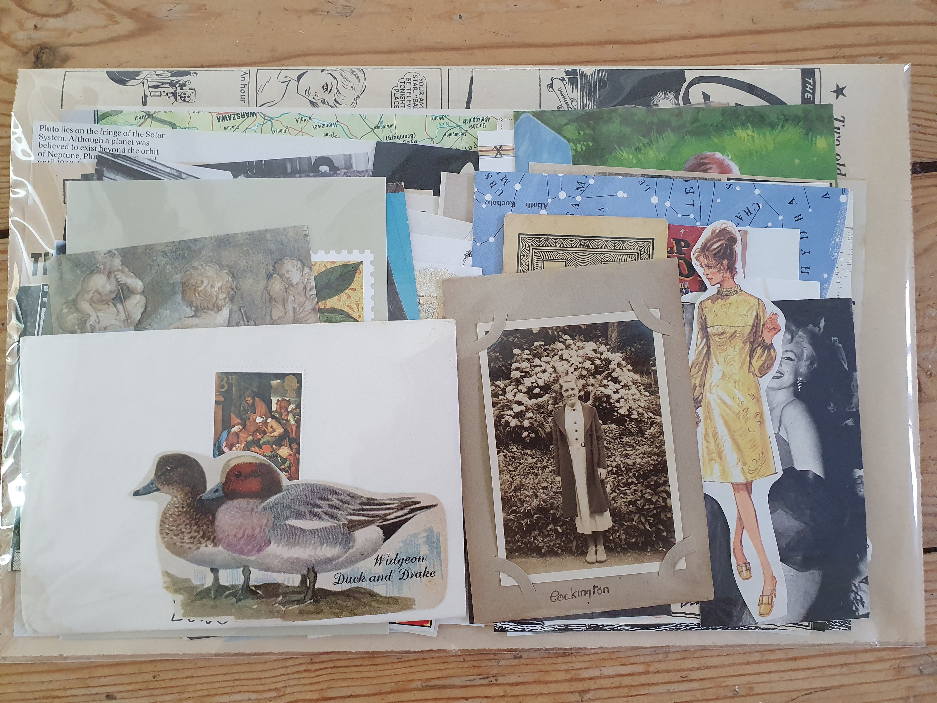 100 Pc Bundle Vintage Paper Ephemera Pack | Collage | Mixed Media ...
