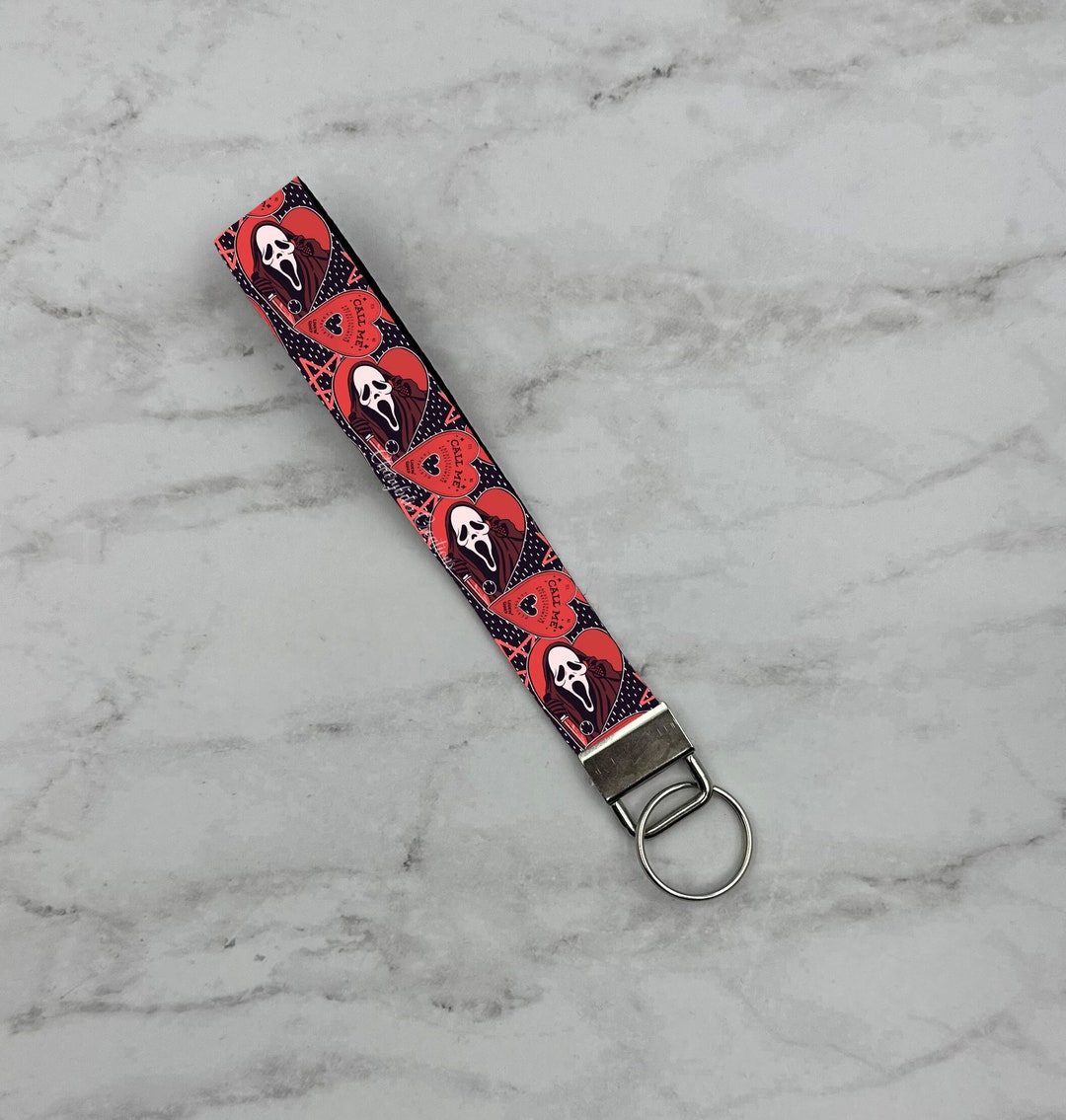 Horror Movie Inspired Keychain Lanyard, Wristlet Key Fob Keychain ...