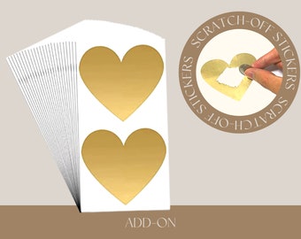 Heart Scratch off Stickers - Etsy