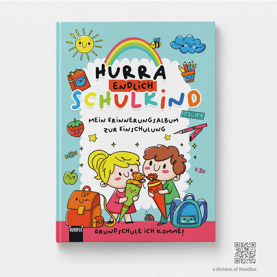 Hurra, endlich Schulkind - Erinnerungsalbum zur Einschulung (Unisex) Meilensteine, Fotos ...