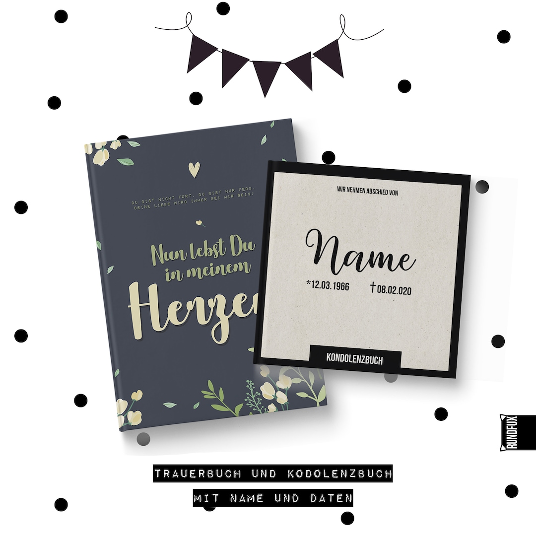 Trauer-set Zum Abschied | Erinnerungsalbum Und Trauerbewältigungsbuch ...