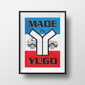 Made in Yugo - Vintage Poster - Etsy